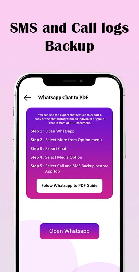 SMS And Call Logs Backup - General Call Log - PDF Contact list - Recover Deleted Message by ...